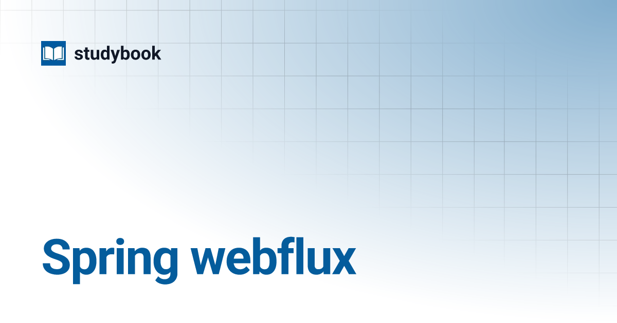 Spring webflux | studybook